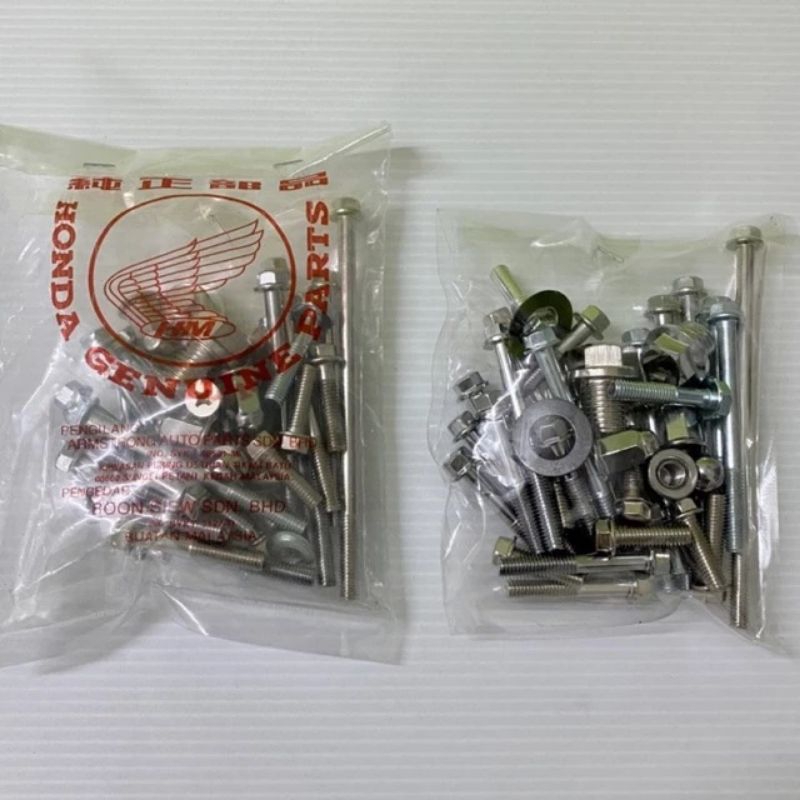 5 STAR! FULL SET ENGINE SCREW HONDA EX5/ DREAM/ HIGH POWER ENGINE SCREW ...