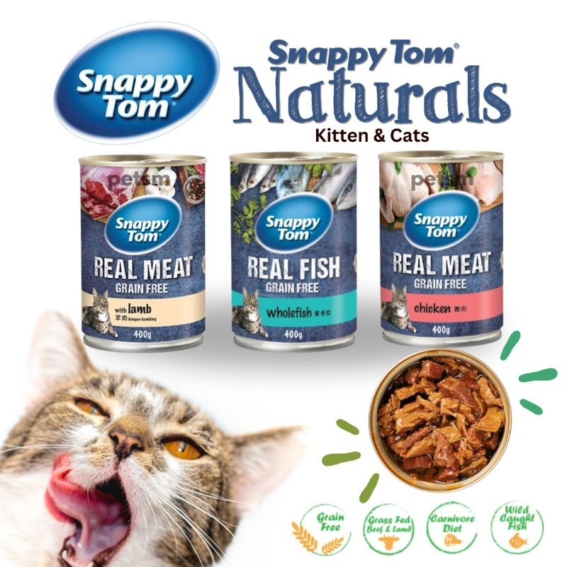 Delicious Wet Food for Kitten & Cats 5 Flavour - SNAPPY TOM/400G ...