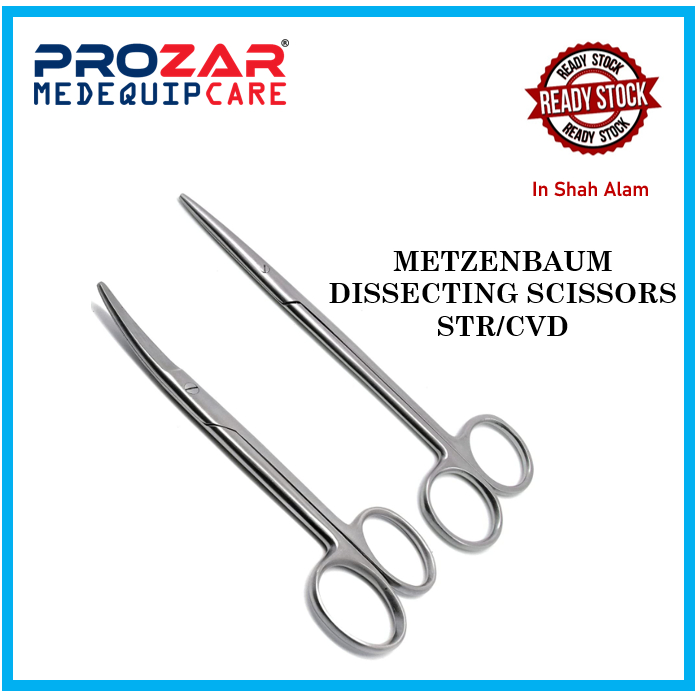 RHEIN METZENBAUM DISSECTING SCISSORS STR/CVD 18CM | Shopee Malaysia