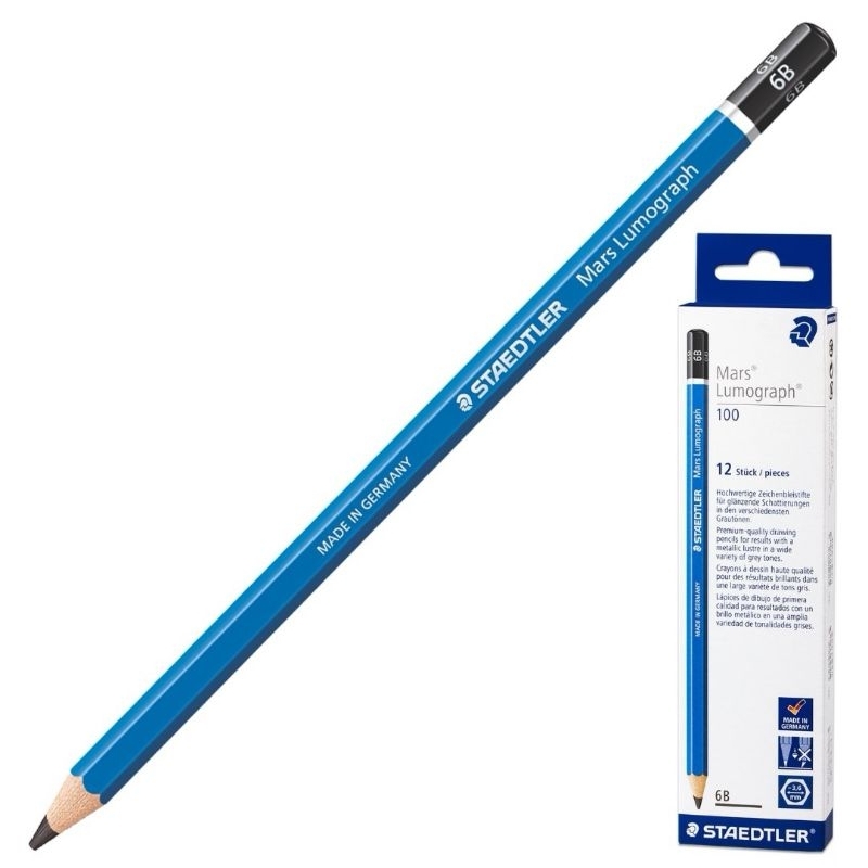 Staedtler® Pencil 6B Mars Lumograph 12pcs | Shopee Malaysia