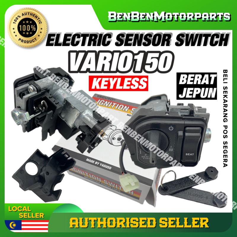 HONDA VARIO150 VARIO 150 IGNISTION KEY SWITCH MAIN SUIS SET 100% ORI ...