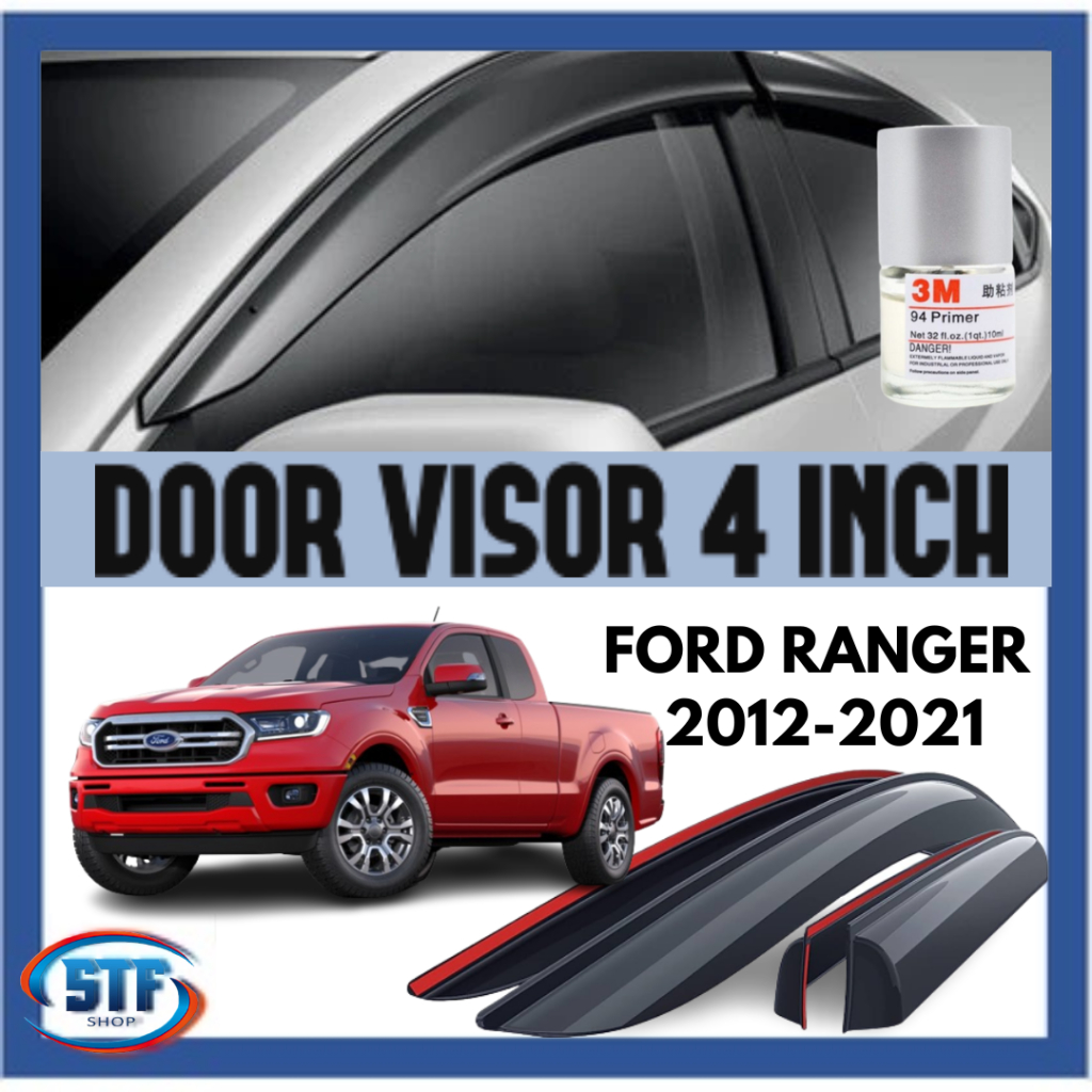 Ford Ranger 2022-Present Door Visor Wind Deflector Air Press Window ...