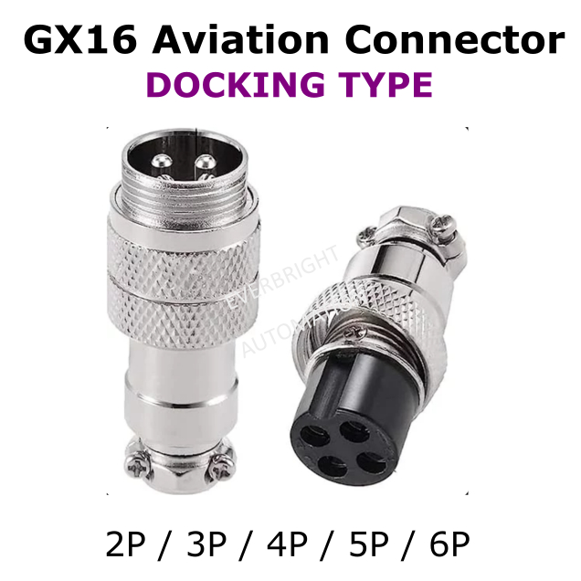 GX16 DF16 16M 16mm DOCKING INLINE Type Circular Connector Aviation Plug ...