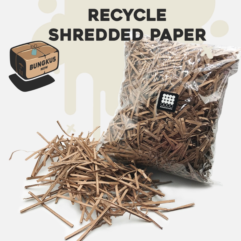 BungkusNow 500g RECYCLE Shredded Kraft Paper Cebisan Recycle Kertas For ...