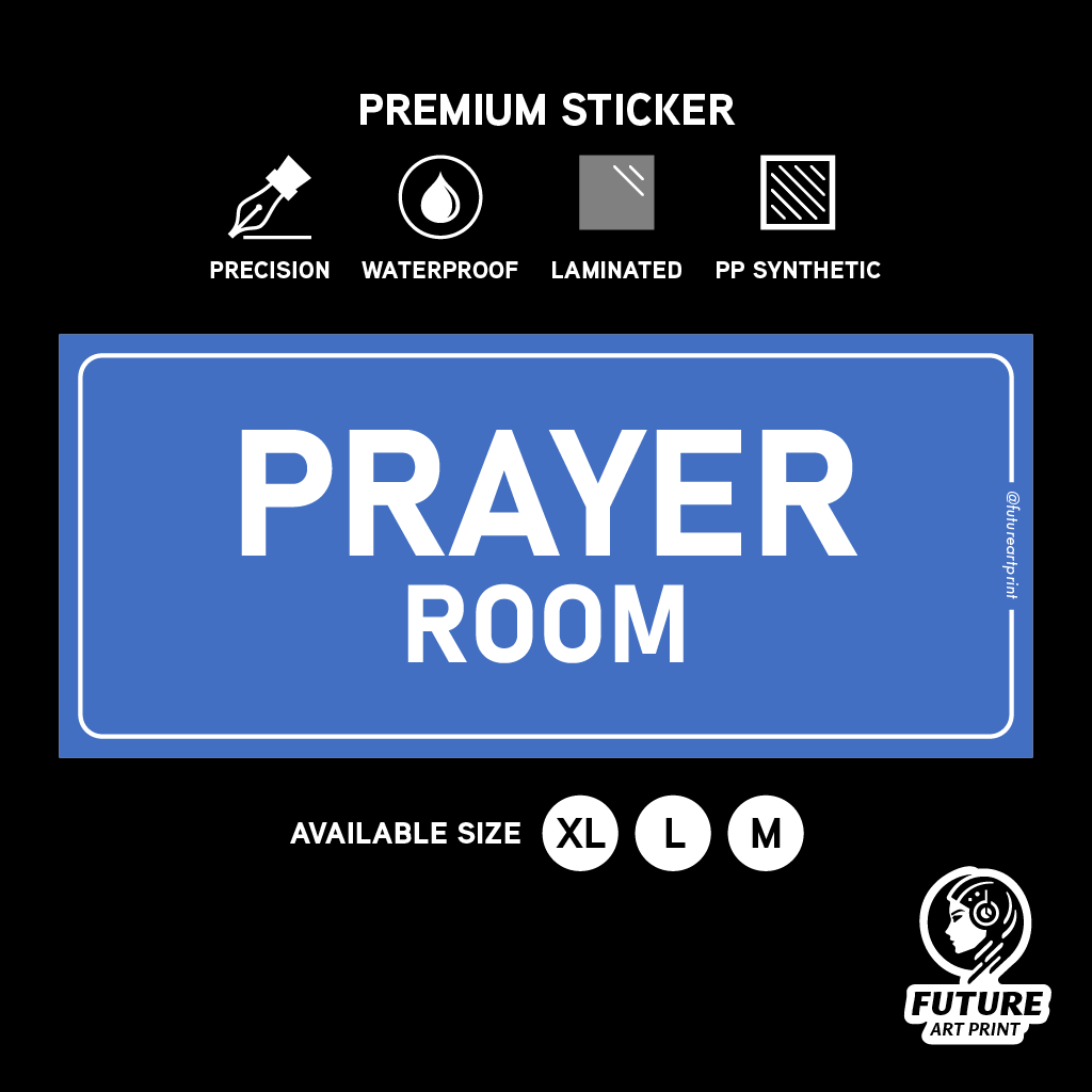 Prayer Room. Bilik Sembahyang. Premium Sticker Sign Notice Signage ...