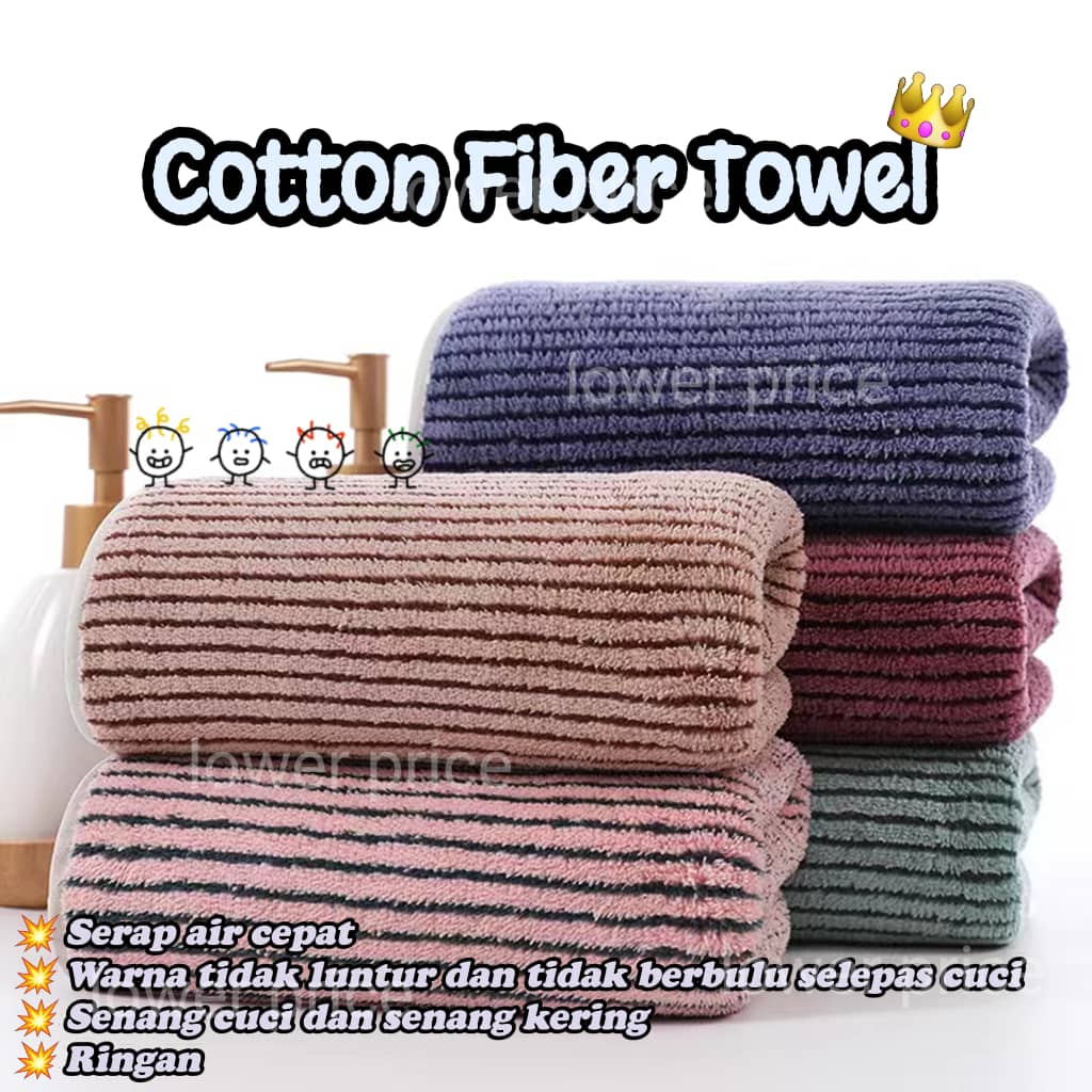 COTTON FIBER BATH TOWEL TUALA MANDI COTTON SERAP AIR KAIN LEMBUT ...