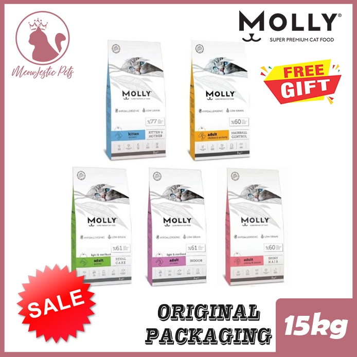 [15kg Original] Molly Cat Food Kitten & Mother / Shiny Hair / Indoor ...