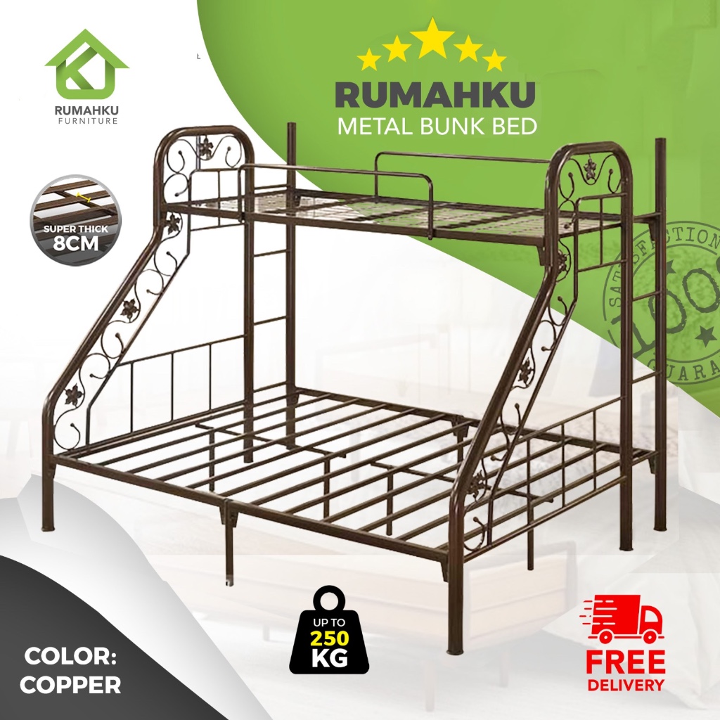 RUMAHKU Metal Bunk Bed / Double Decker Bed Frame / Katil Dua Tingkat ...