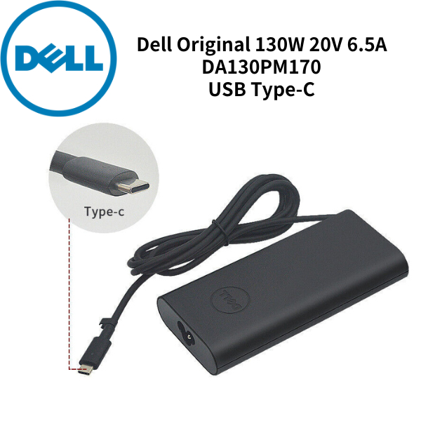 Dell【USED】 130W 20V 6.5A USB Type C DA130PM170 AC Adapter Laptop ...