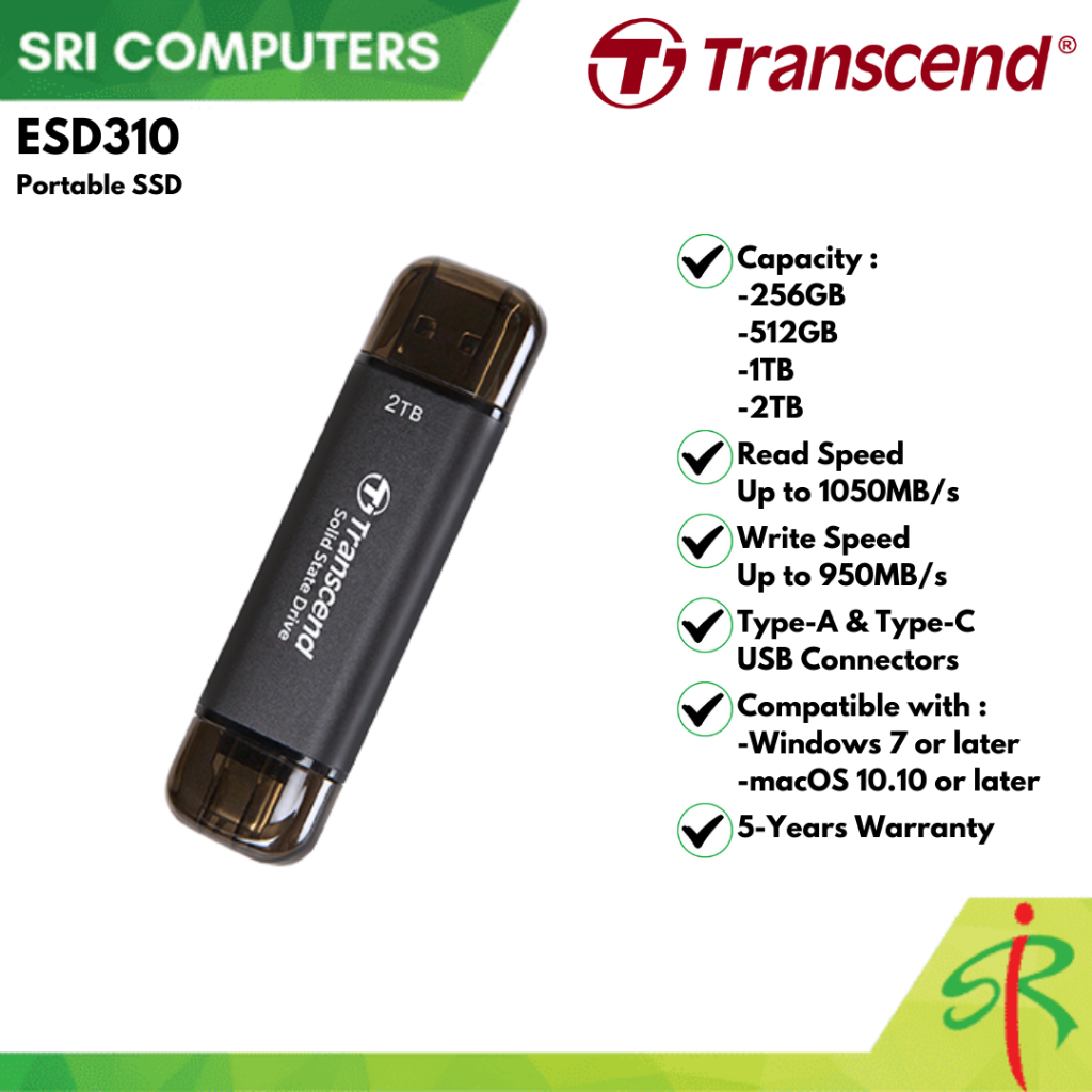 Transcend ESD310 Portable SSD | Shopee Malaysia