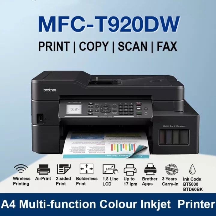 BROTHER MFC-T920DW AIO INK TANK PRINTER - Online Redeem Free Touch 'n ...