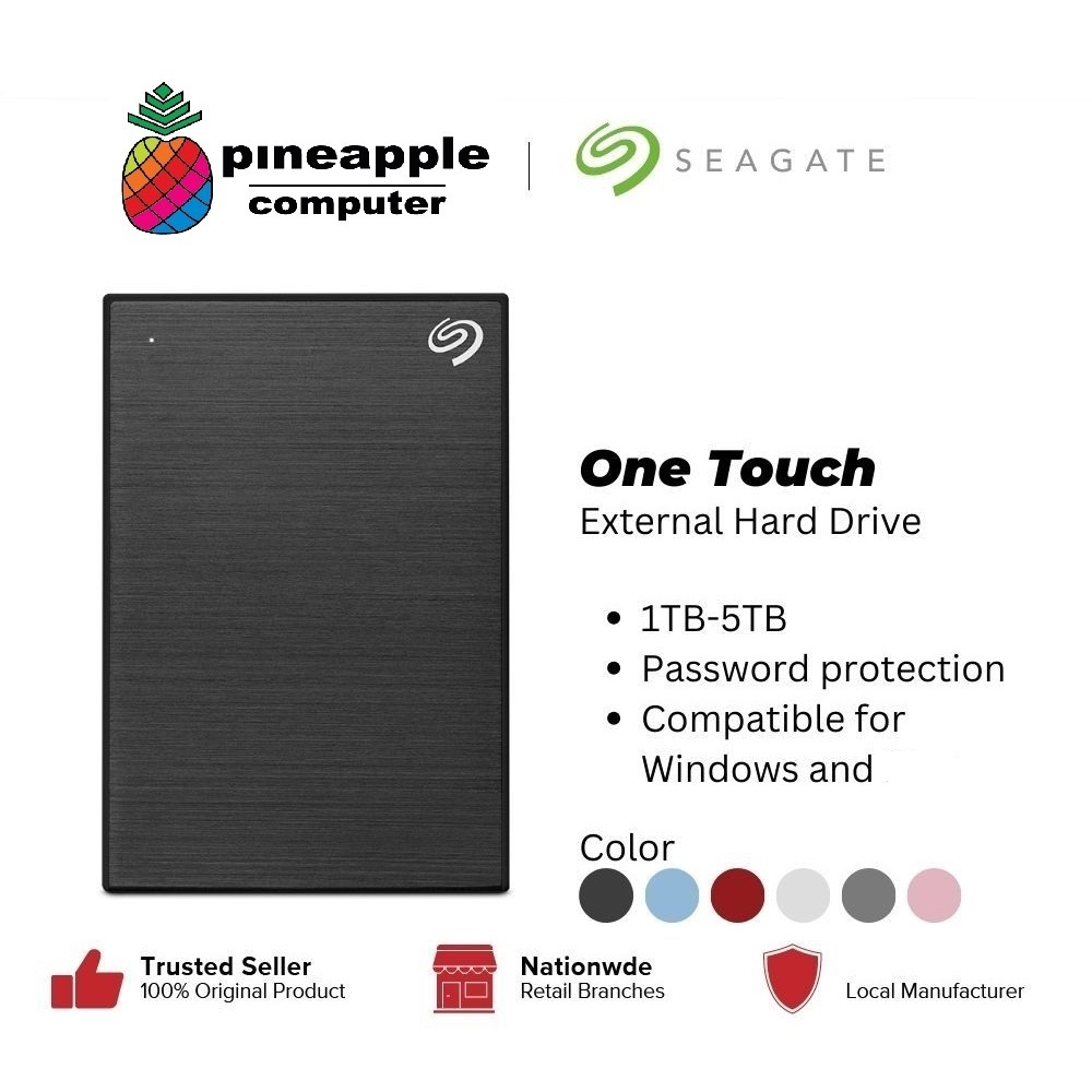 Seagate External Hard Disk One Touch/Backup Plus Slim Aluminium ...