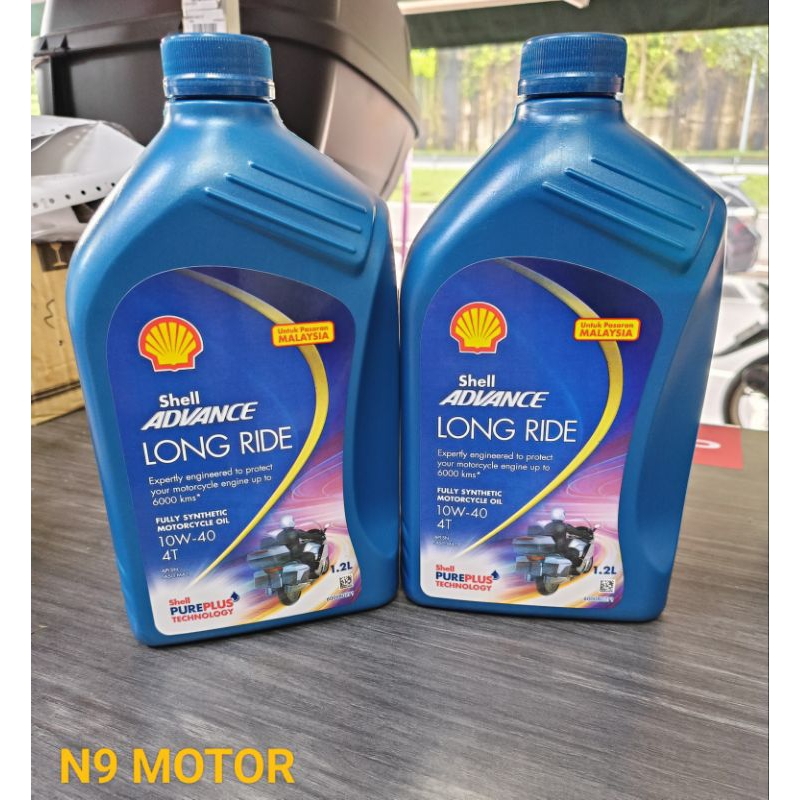 4T SHELL FULLY SYNTHETIC ADVANCE LONG RIDE 10W-40 MINYAK HITAM ENGINE ...
