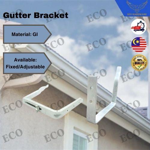 50pcs Fixed/Adjustable Iron Gutter Bracket Rainwater Bracket Metal PVC ...