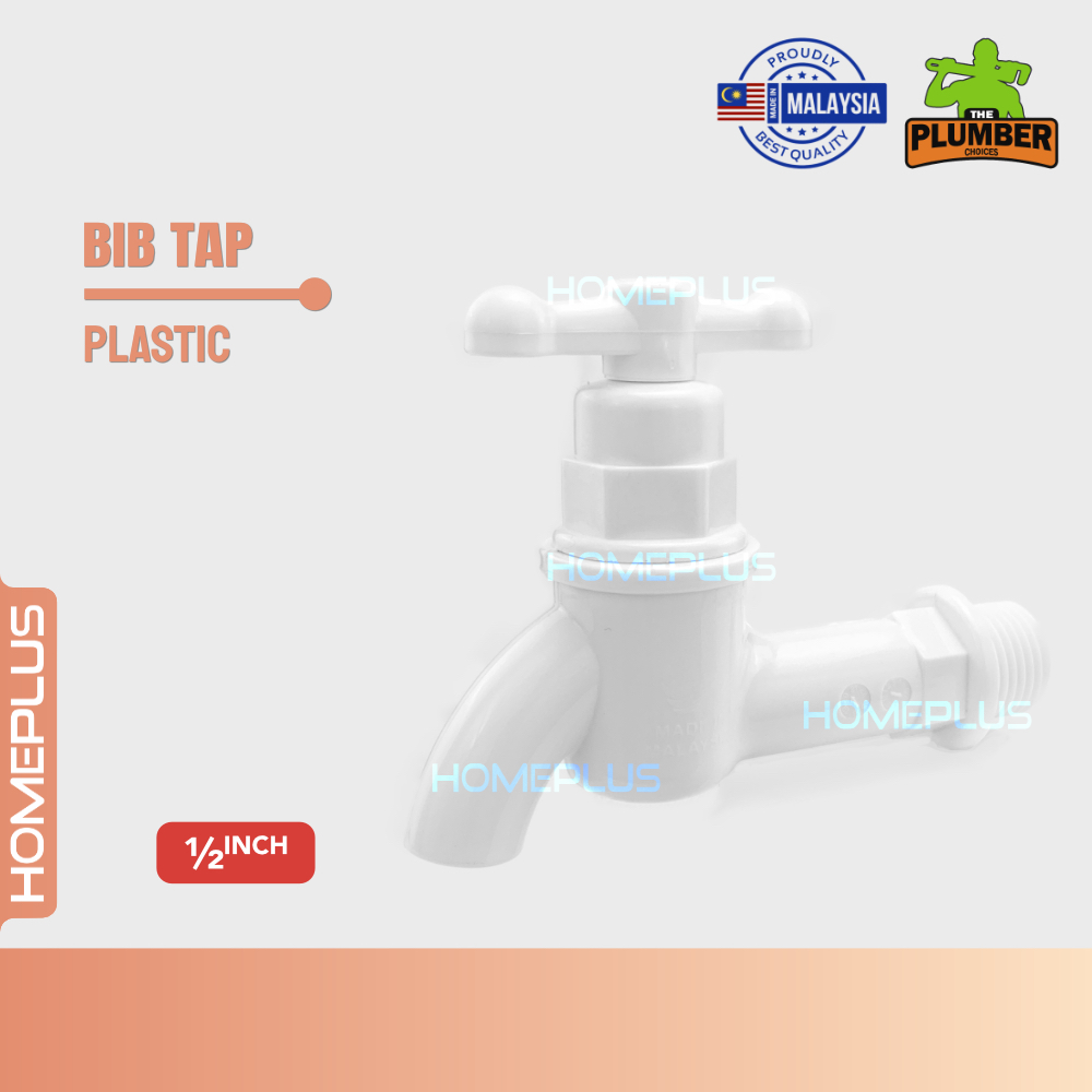 Homeplus PVC Bib Tap Plastic PP Water Faucet Sink Basin Outdoor Garden ...