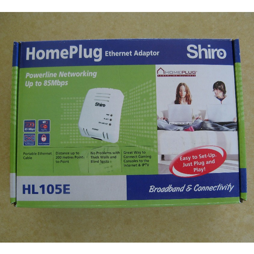 Shiro Homeplug HL105E 85Mbps (1pc) Aztech | Shopee Malaysia