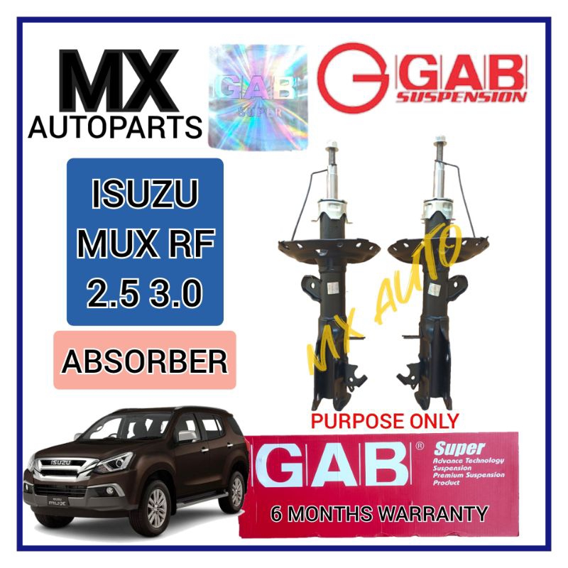 ORIGINAL GAB SUPER PREMIUM ISUZU MUX MU-X RF 2.5 3.0 2013-2021 ABSORBER ...