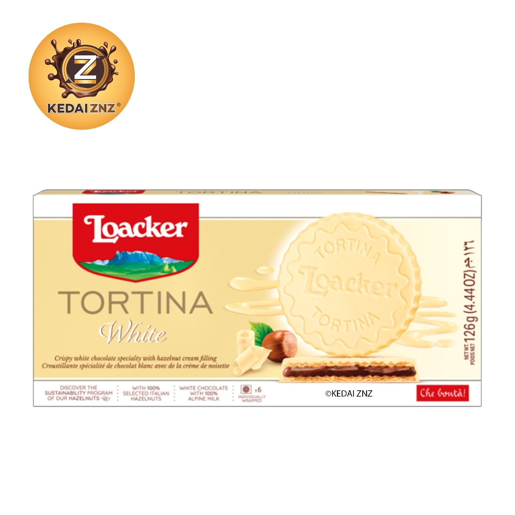 Chocolate Loacker TORTINA White Hazelnut Wafer Chocolate Box 126g ...