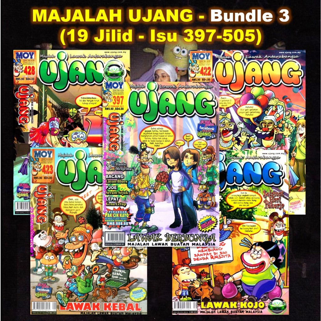 Majalah Ujang - Bundle 3 (19 Jilid - Isu 397-505 Dlm B. Malaysia ...