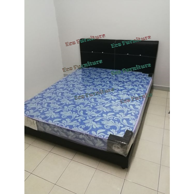 Katil Kulit PVC Bed Divan Katil Single Super Single Queen King ...