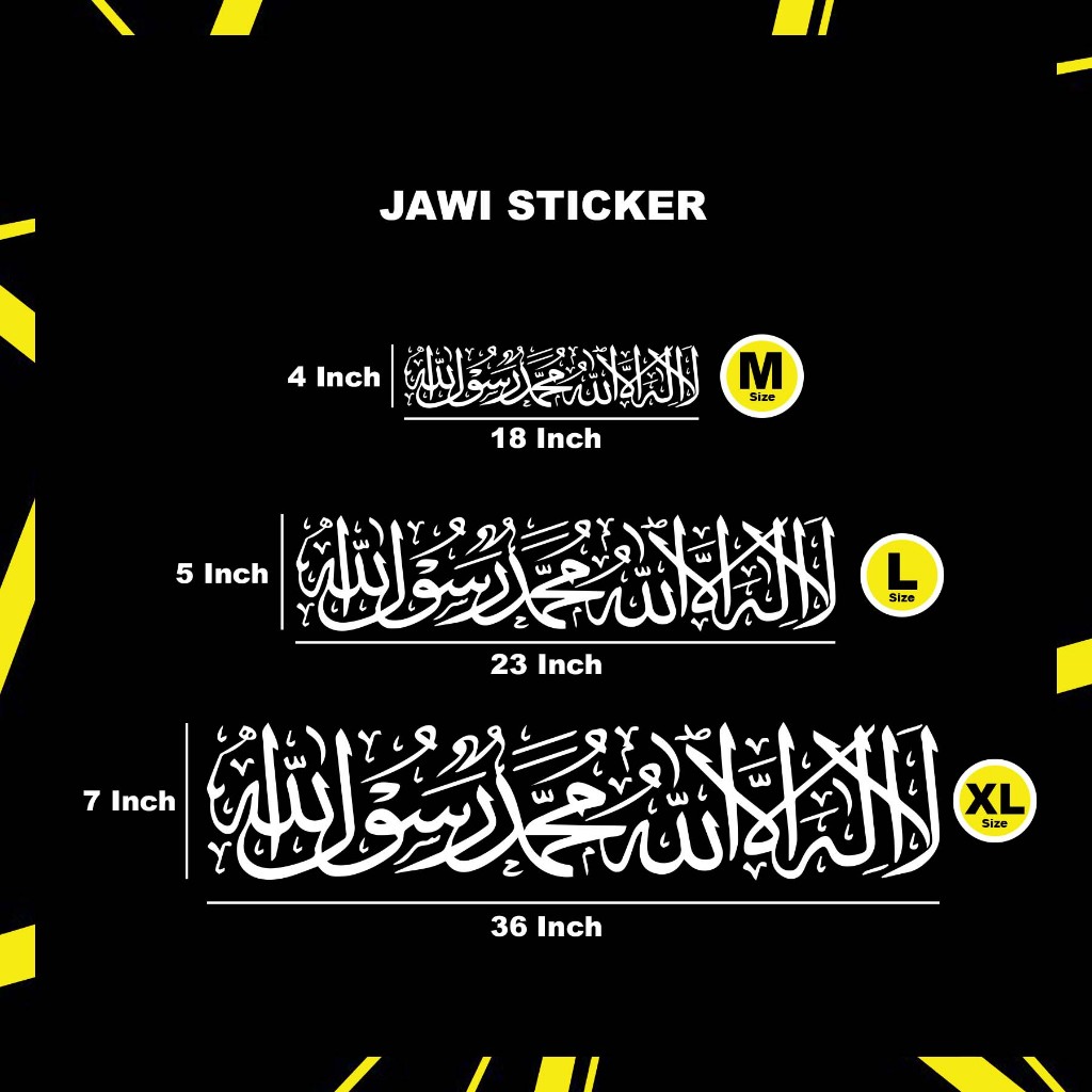 STICKER JAWI KHAT KERETA / CAR STICKER / K605 | Shopee Malaysia