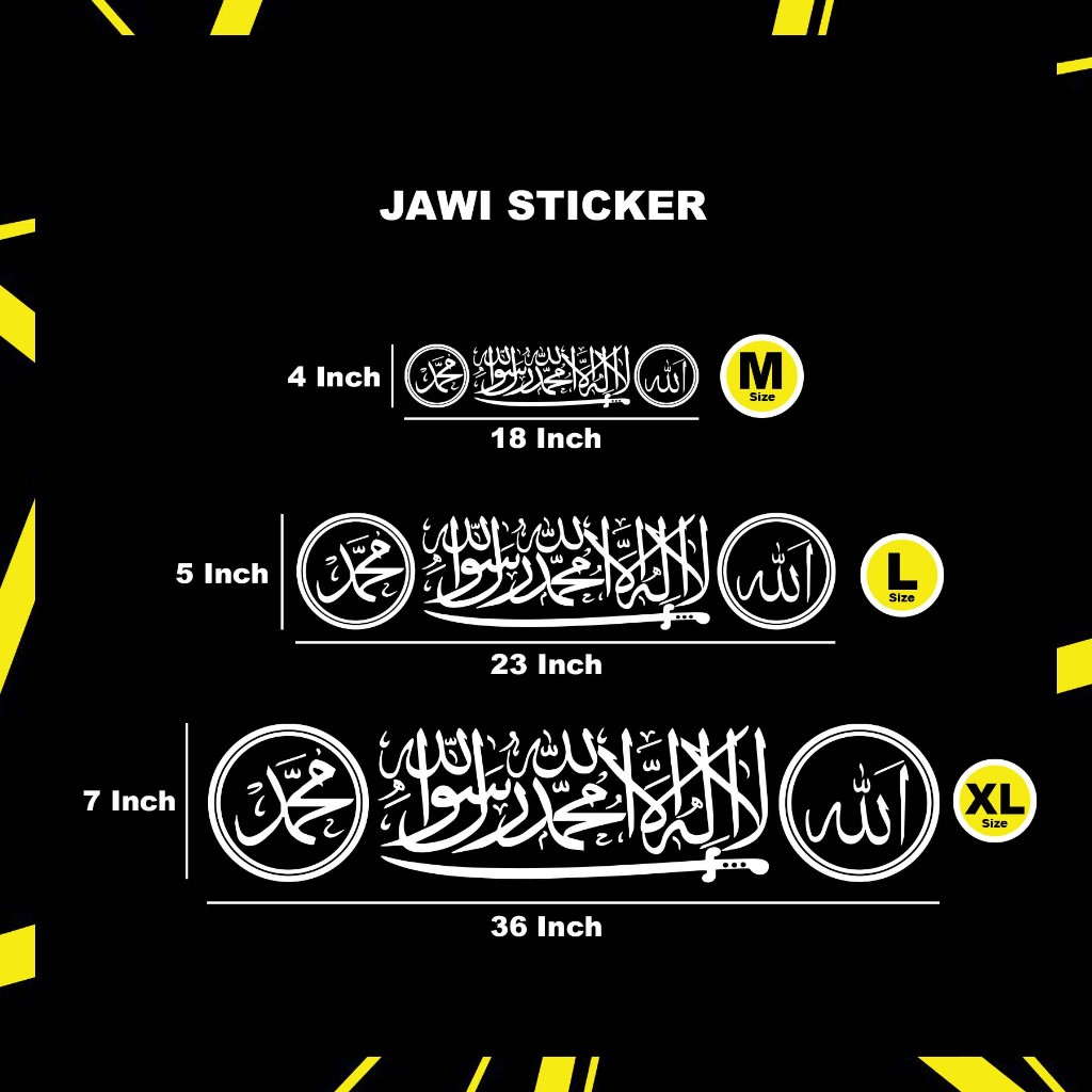 MUSLIM STYLE JAWI CAR STICKER KERETA / K660 | Shopee Malaysia