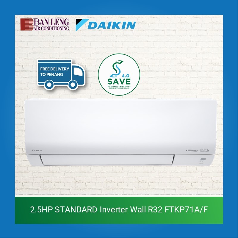 Daikin 2.5HP Wall R32 5 Star Standard Inverter FTKP71A/F | Shopee Malaysia