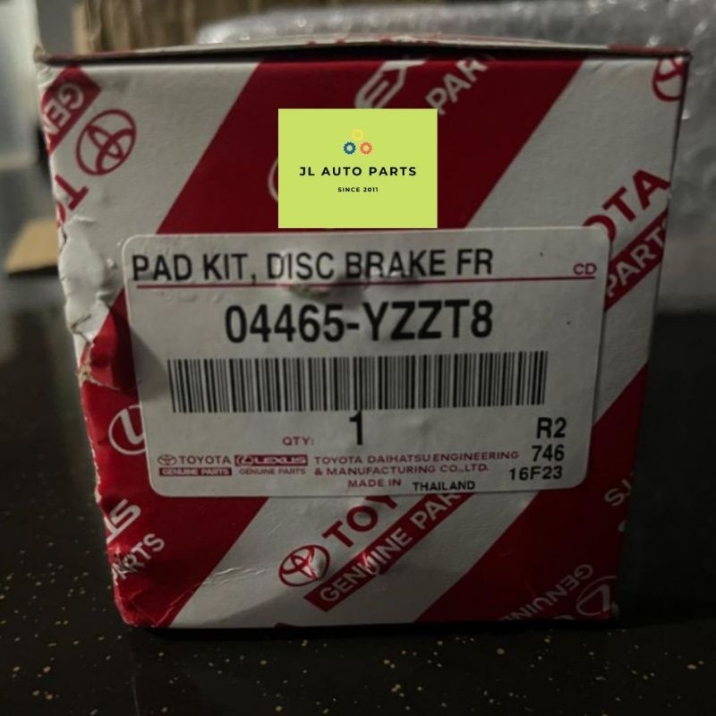 TOYOTA GENUINE FRONT BRAKE PADS FOR TOYOTA ALTIS (2008~2018) / SIENTA ...