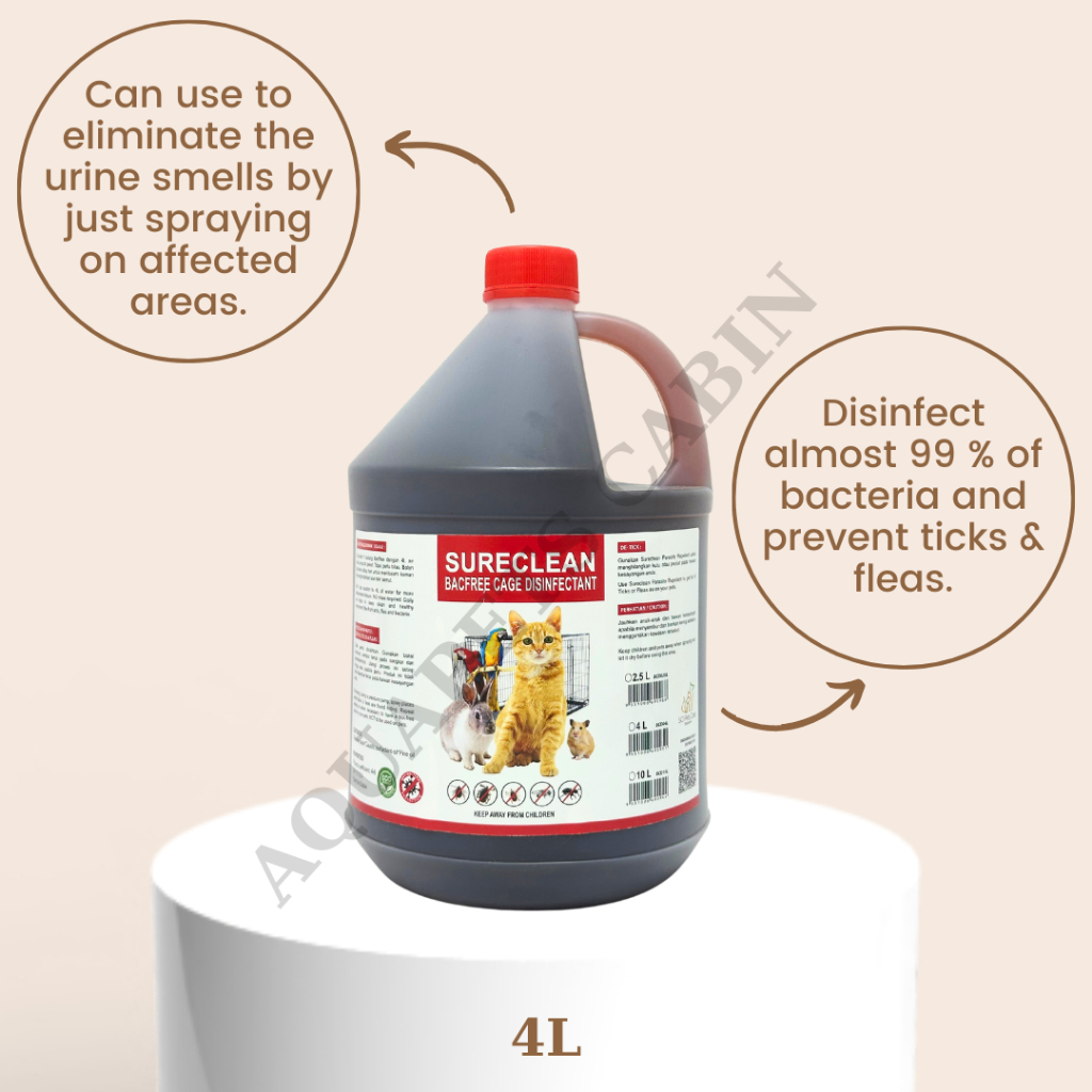 SURECLEAN Bacfree Cage Disinfectant 4L | Shopee Malaysia