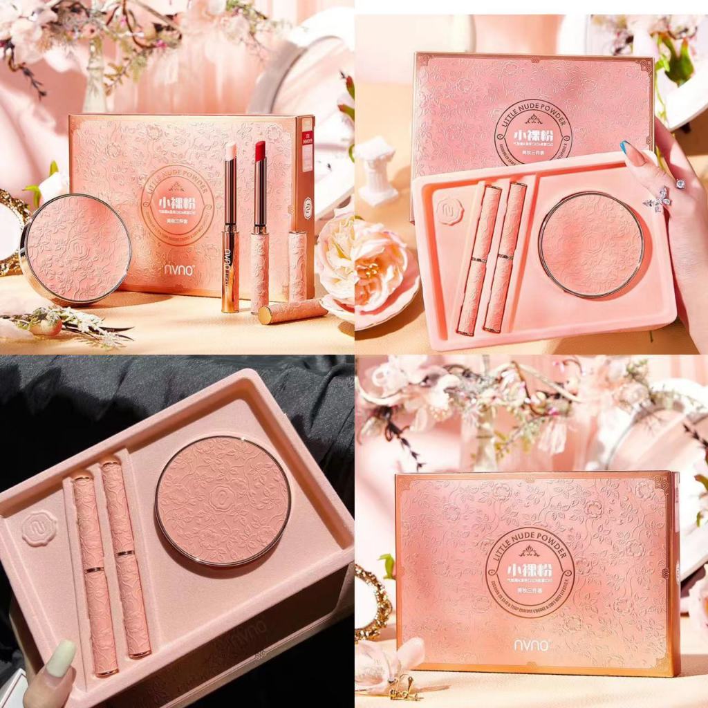 ReadyStock🔥lipstick air cushion bb cream makeup set gift box three ...