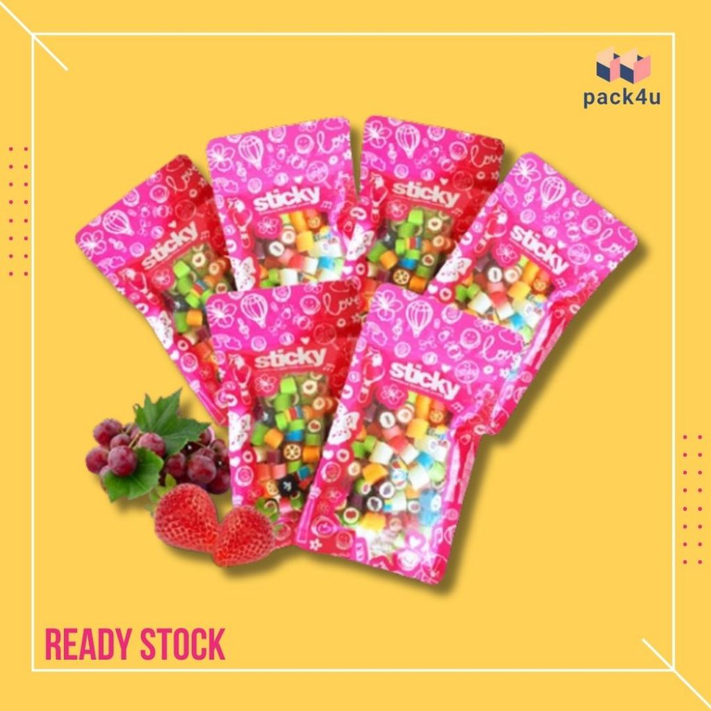 70gm Sticky Candy Mix / I Love You / Sour Rock Hard Rock Candies Halal ...