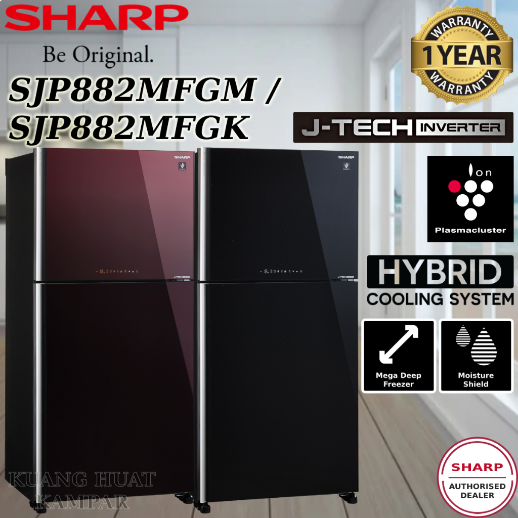 SHARP 480L 4 DOOR INVERTER TECHNOLOGY REFRIGERATOR SJF489GK ...