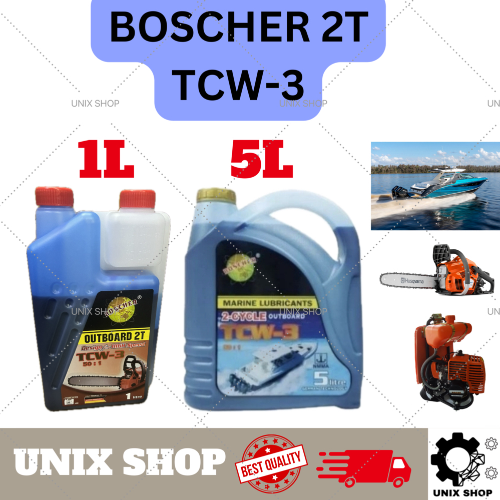 Boscher 2T TCW-3 (Heavy Duty) 2T Mesin Rumput Chainsaw Outboard Pump ...