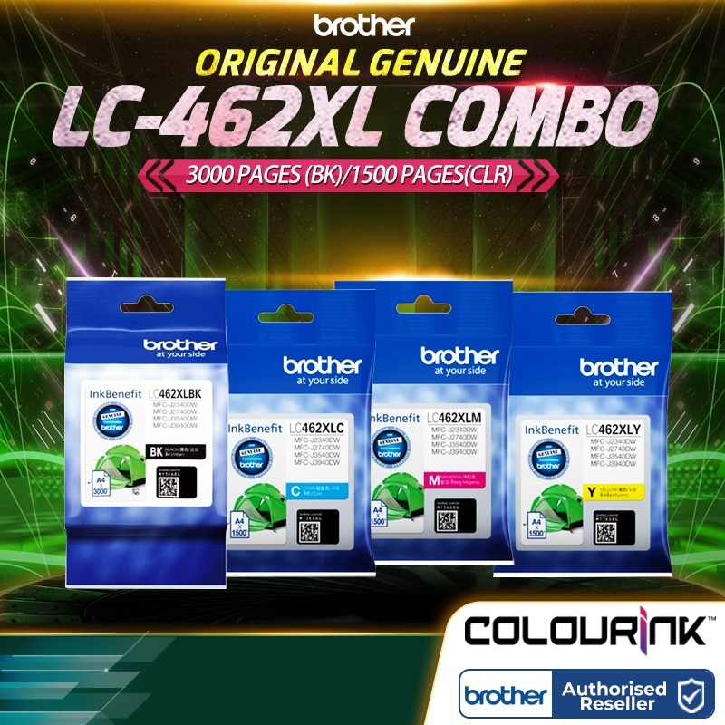 Brother LC462XL Cyan Magenta Yellow Black Original Ink Cartridge MFC ...