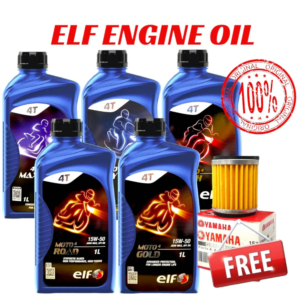 Original ELF Engine Oil MOTO 4 GOLD 15W50 MAX 20W50 ROAD SEMI 15W50 ...