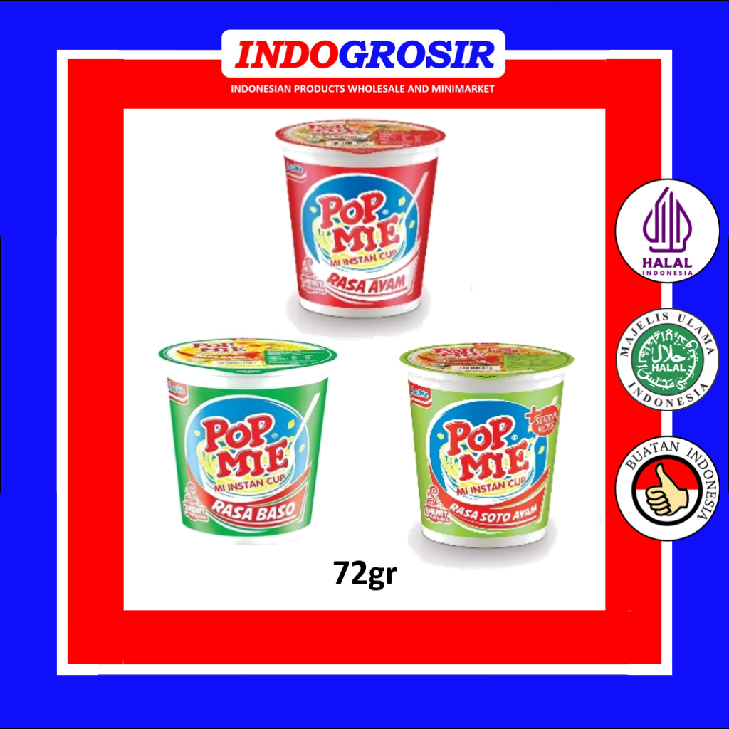 [READY STOCK] Pop Mie Jumbo Rasa Ayam, Baso, & Soto Ayam dari Indomie ...