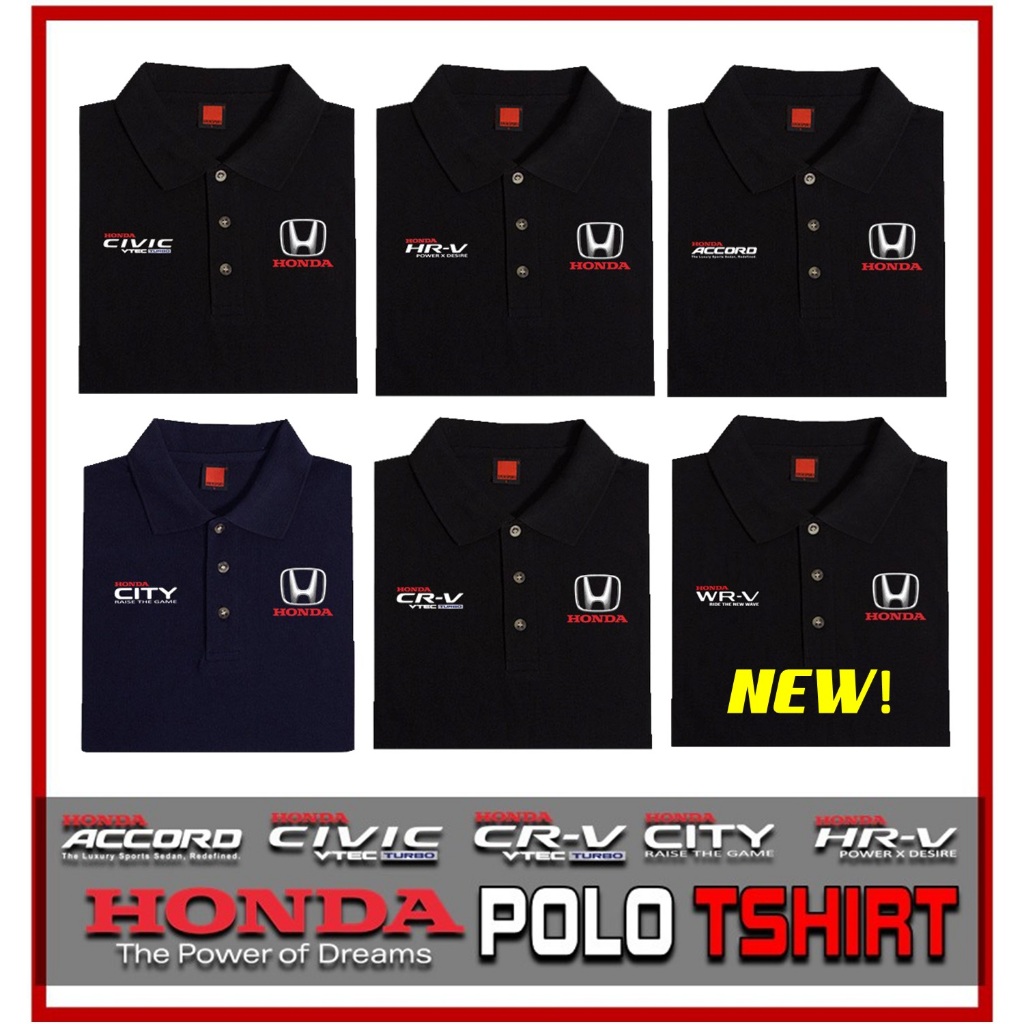 HONDA MOTOSPORT POLO TSHIRT | CIVIC | ACCORD | CITY | CRV | HRV | WRV ...