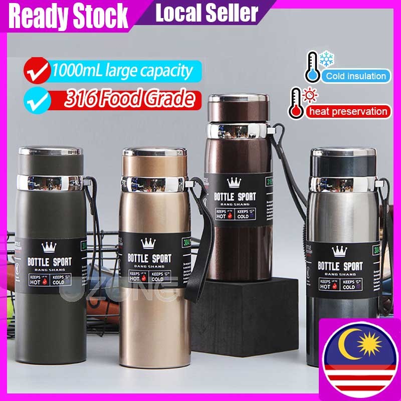 800ml/1000ml Thermos Bottle 316 Stainless Steel Vacuum Flask Bottle ...