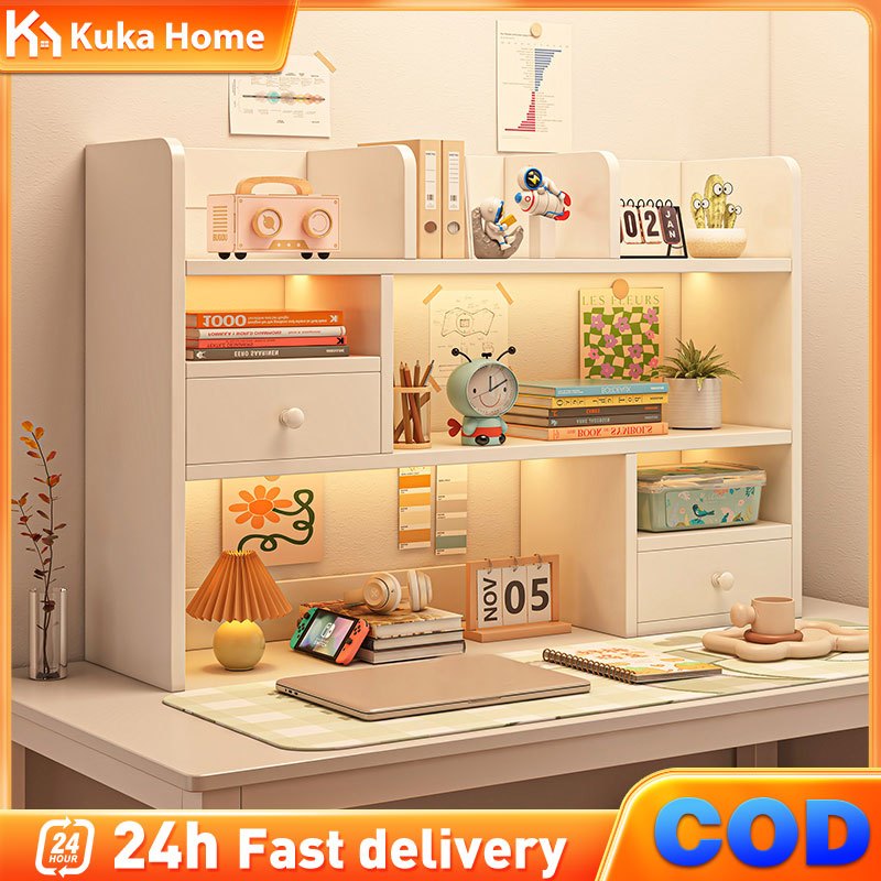 2/3 Tiers Desktop Bookshelf Children's Simple Tabletop shelf Space ...