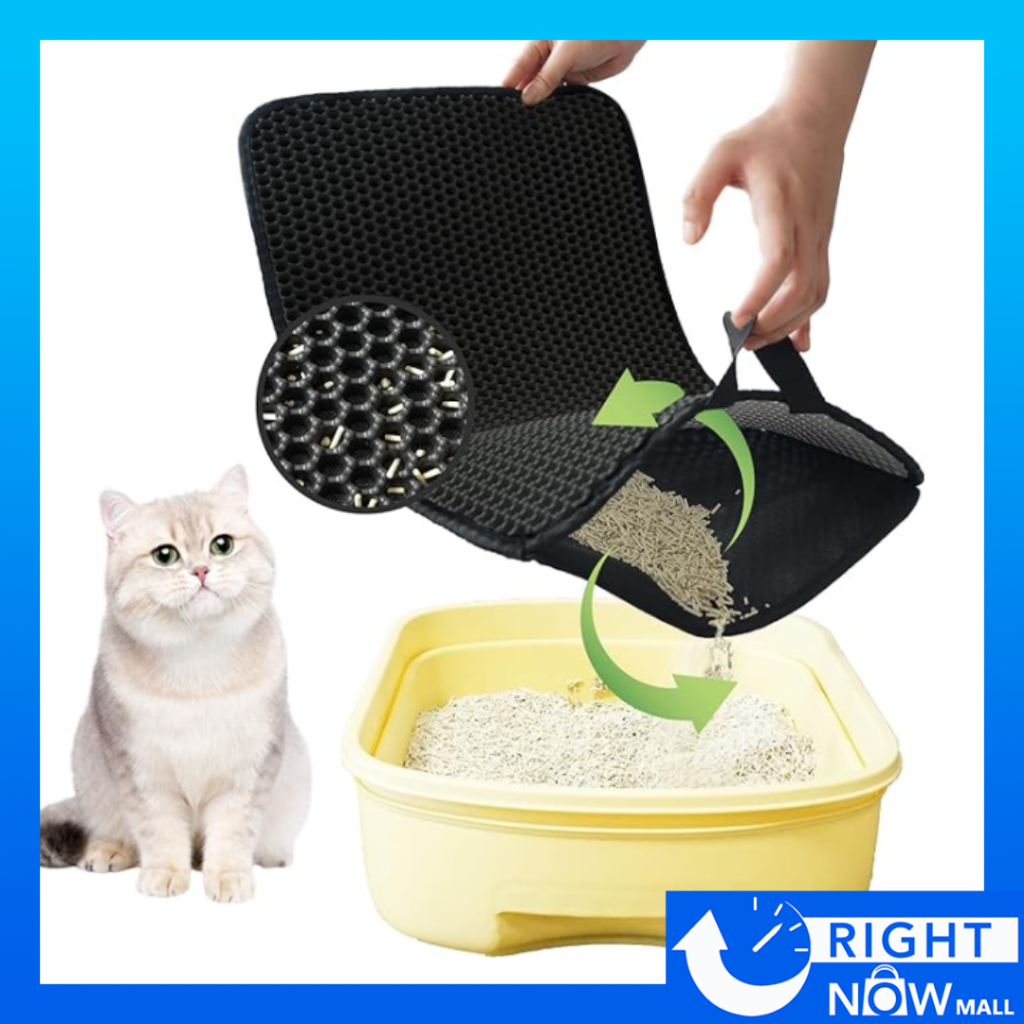 🐾Ready Stock🐾 Double Layer Cat Litter Mat Trapping Mat Waterproof Eva ...