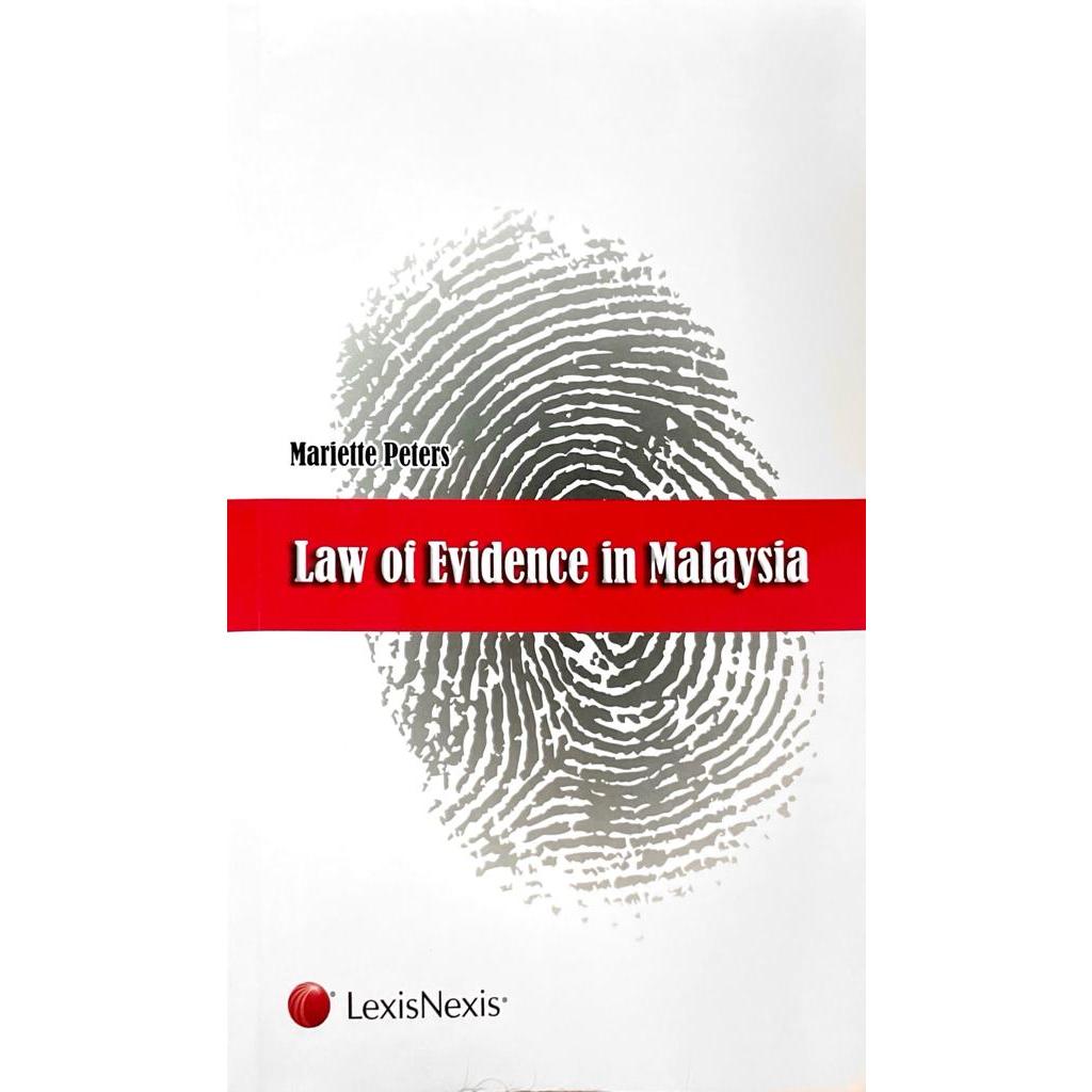 [ LEXISNEXIS ] Law of Evidence in Malaysia ( MARIETTE PETERS ) | Shopee ...