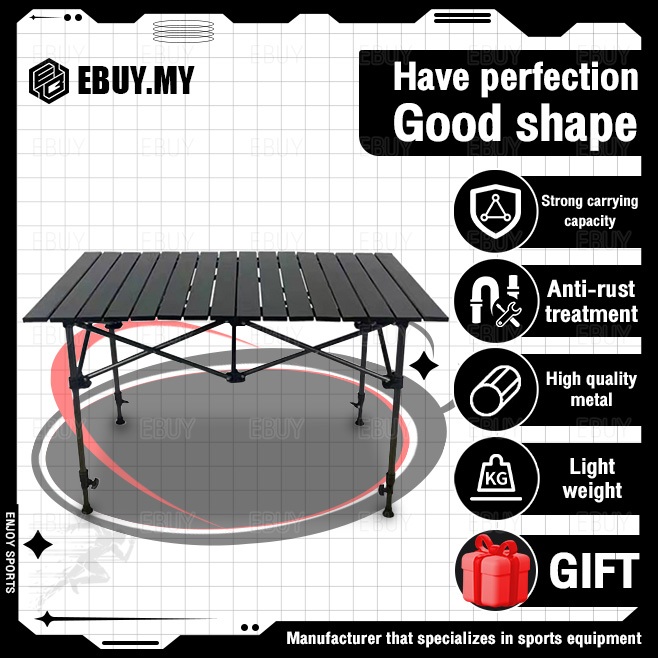 Meja camping table Portable foldable table camping outdoor Light Weight ...