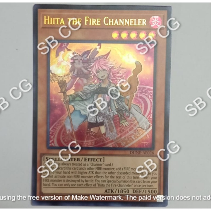 Duelist Nexus Asian-English "Hiita the Fire Channeler" ( DUNE-AE026 ...