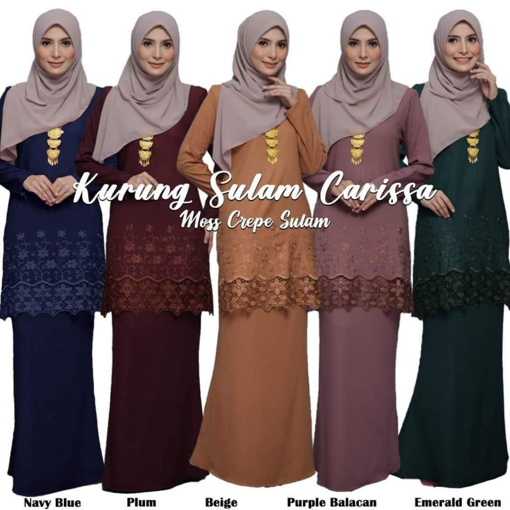 Baju Kurung Moden Sulam CARISSA (Ready Stock) | Shopee Malaysia