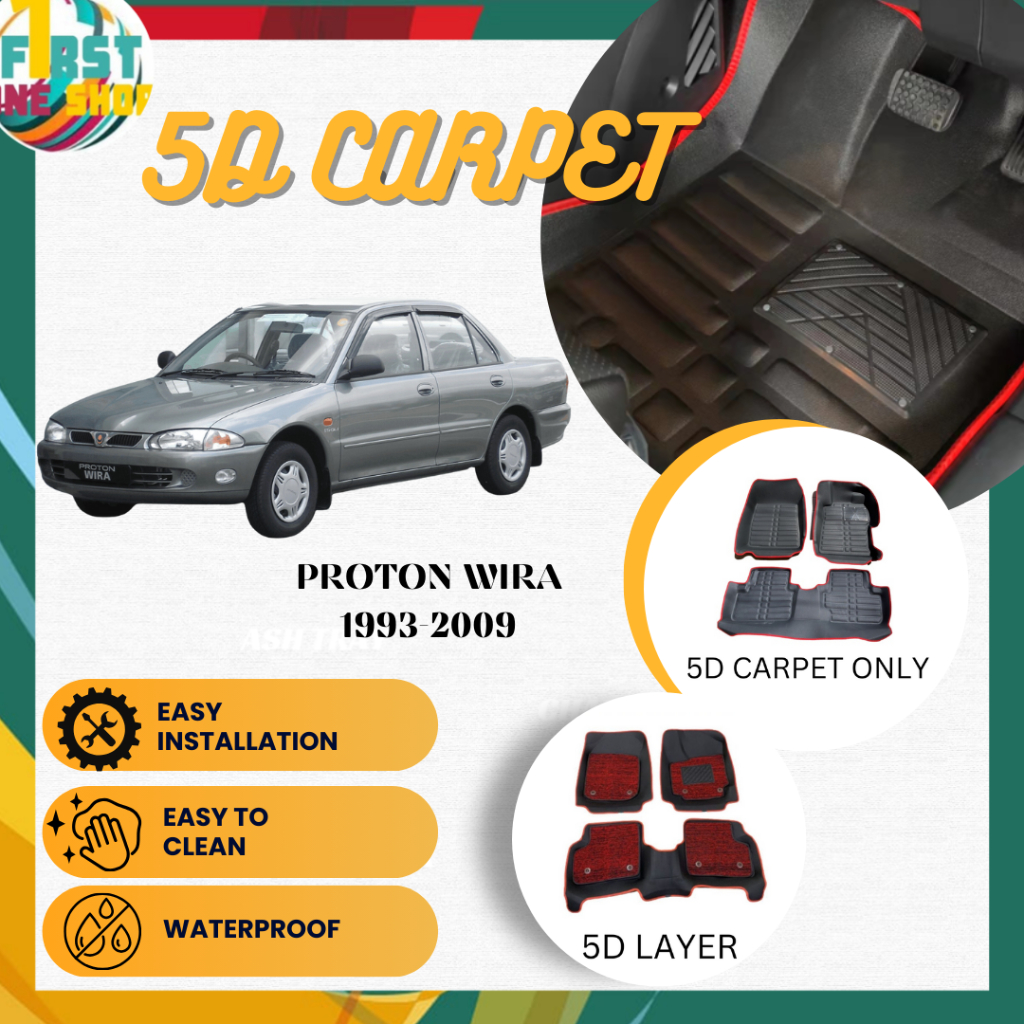 Proton Wira/Satria Old/ GTI 5D Carpet Car Mat Floor Mat OEM Carpet Car ...