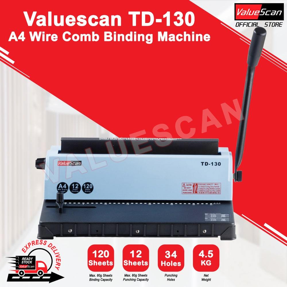 TD-130 A4 Double Loop Wire Binding Machine | Shopee Malaysia