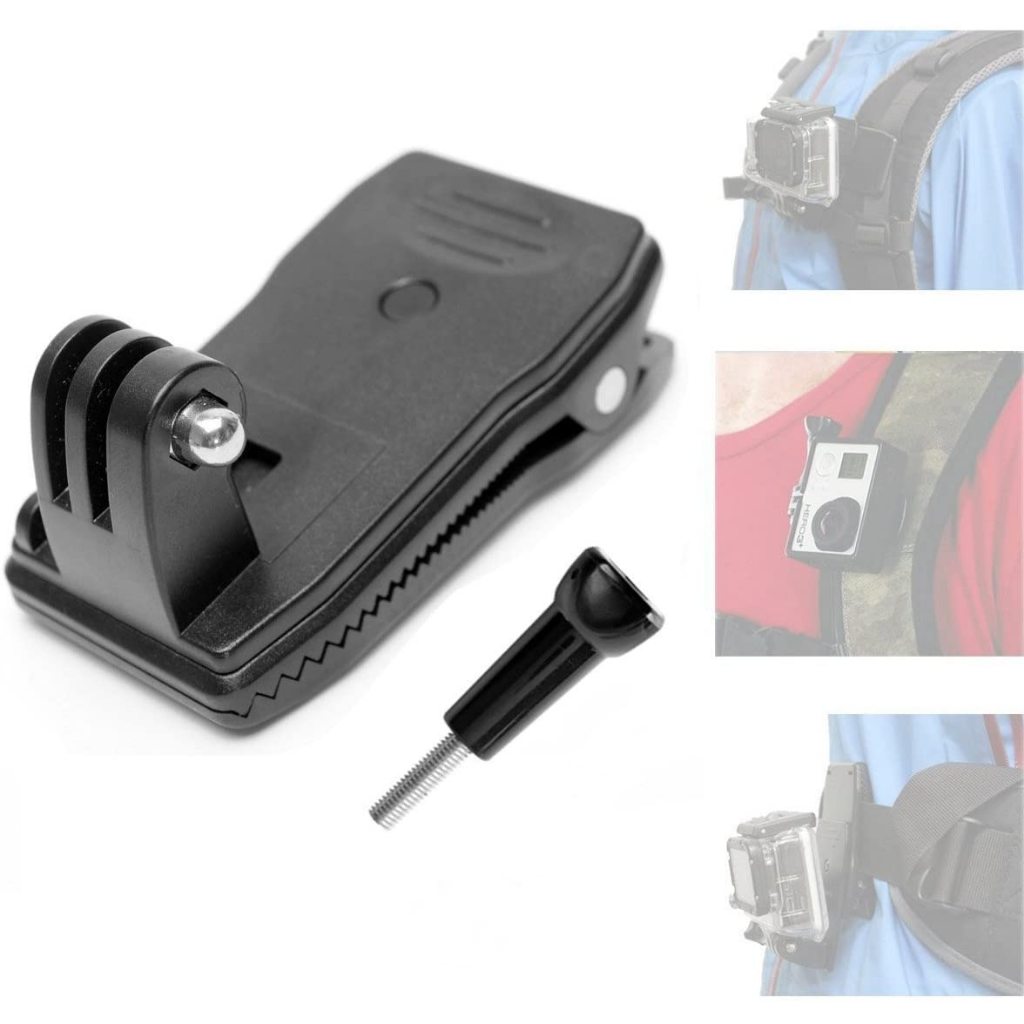 360° Rotation Backpack Hat Chest Head Belt Clip Clamp Mount Clip Fast ...