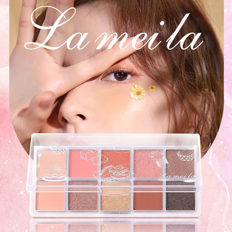 Lameila 10 Candy Colours Nude Makeup Eyeshadow | Shopee Malaysia