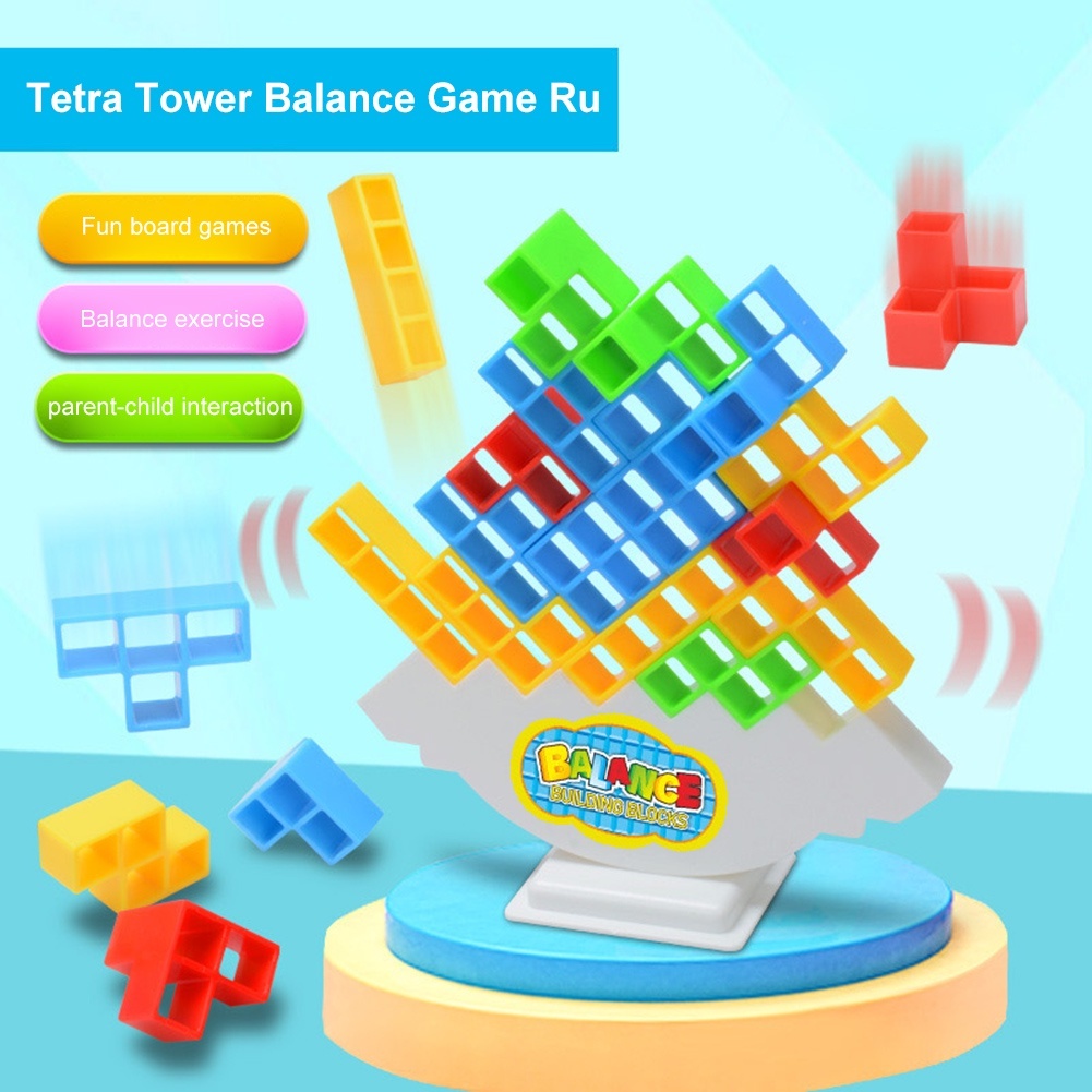 Balance Game Swing Building Blocks Balance Game Russian Assembly Toy ...