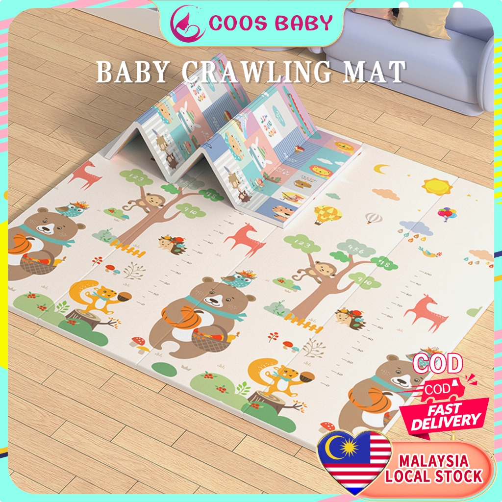 Baby Playmat 2 Design Front and Back Playpen Mat Large Foldable ...